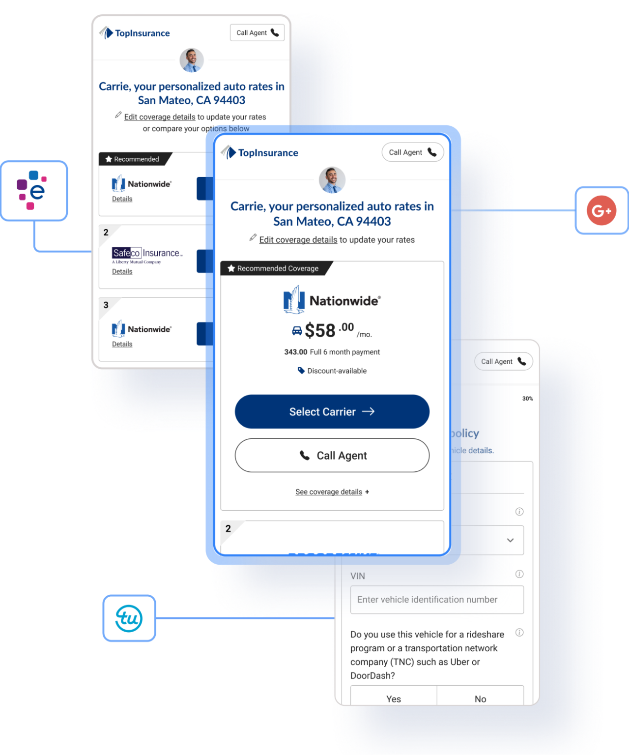 QuinStreet Rating Platform • Comparative Insurance Rater